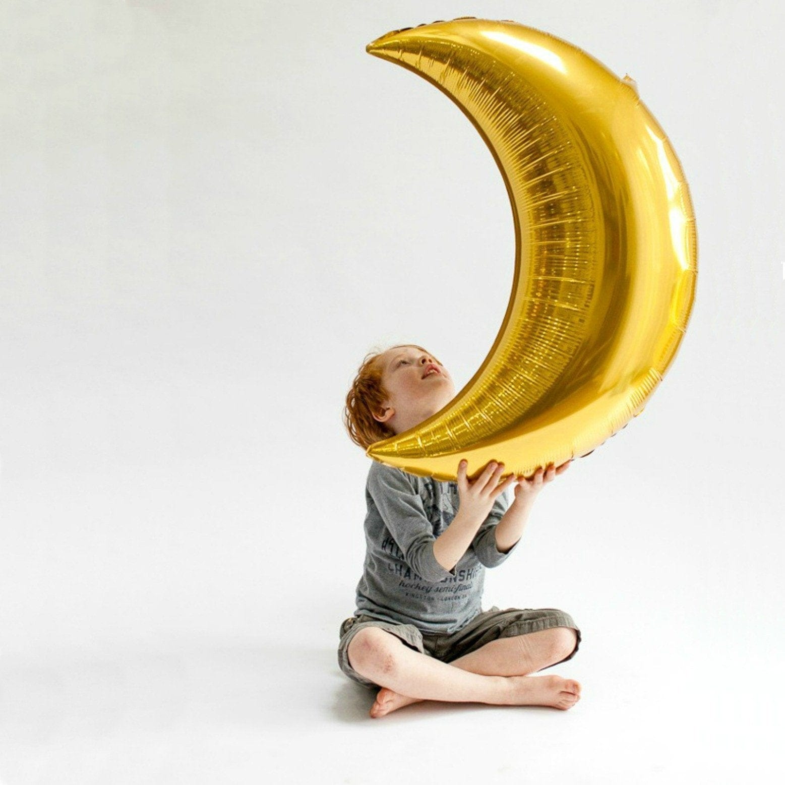 Silver Crescent Moon Balloon | Qualatex Foil Balloons – Pretty Little ...