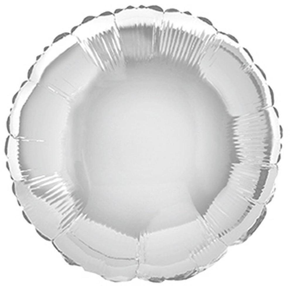 Silver Round Foil Balloon | Helium Balloon | Online Balloonery – Pretty ...