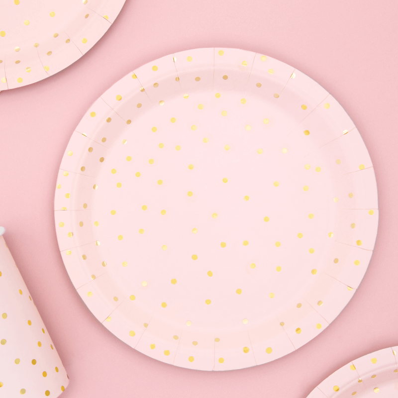 Stylish Paper Plates | Blush Wedding Paper Plates – Pretty Little Party ...