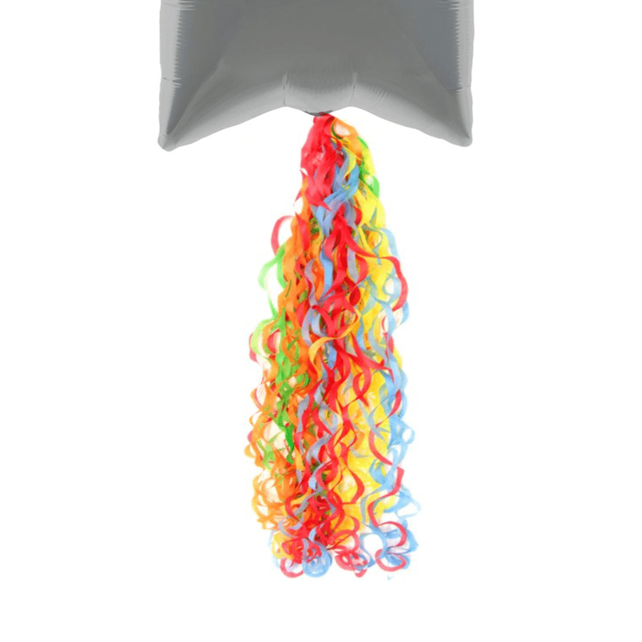 Rainbow Twirlz Balloon Tail | Balloon Tassel Tail | Tassel Balloons UK ...