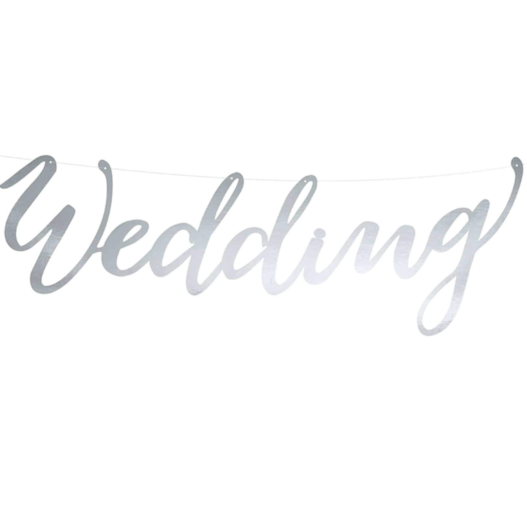 Silver Wedding Banner | Wedding Venue Decor | Pretty Little Party Shop