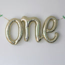 White Gold ONE Balloon | First Birthday Balloons online – Pretty Little ...