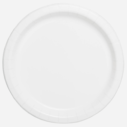 White Paper Plates | Plain Party Plates and Cups | Solid Colour ...