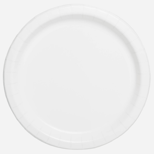 White Paper Plates | Plain Party Plates and Cups | Solid Colour ...