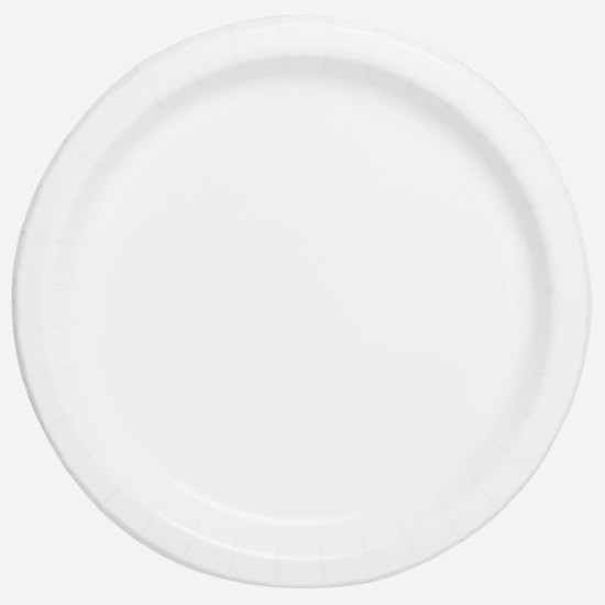 White Paper Plates | Plain Party Plates and Cups | Solid Colour ...