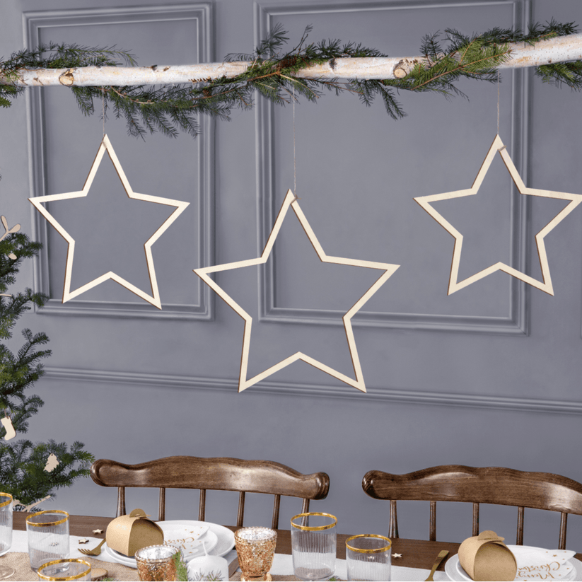 Wooden Star Decorations | Scandi Style Christmas | Unique Christmas ...