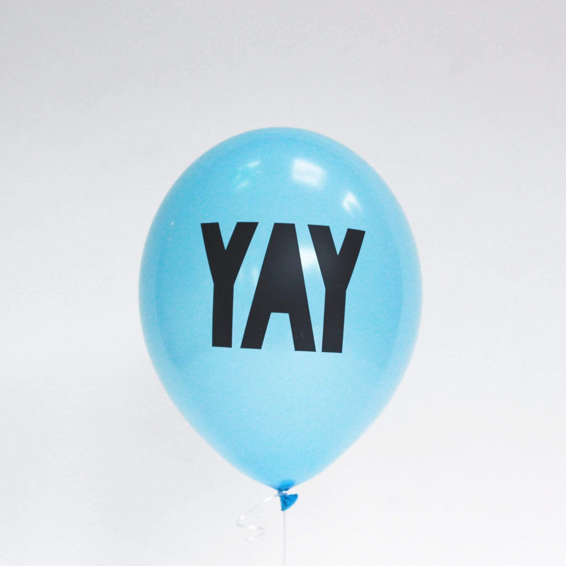 Yay Balloons Blue | Modern Party Balloons | Online Balloonery – Pretty ...