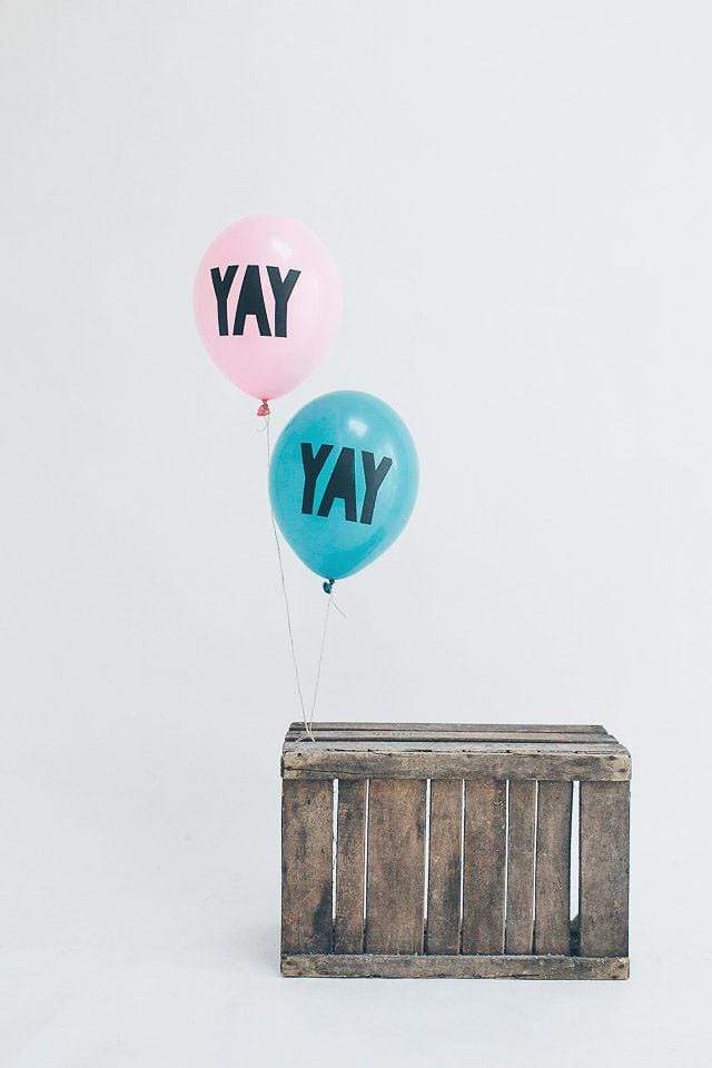 Yay Balloons Yellow | Modern Party Balloons | Online Balloonery ...