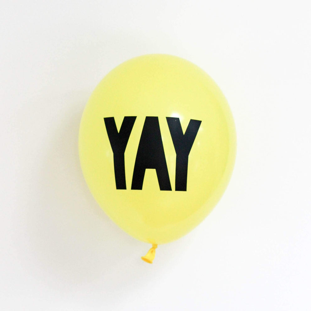 Yay Balloons Yellow | Modern Party Balloons | Online Balloonery ...